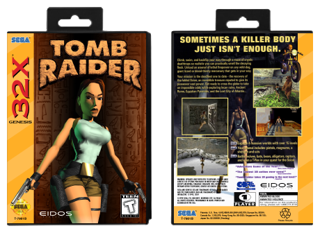 Sega 32X Game Case - Tomb Raider