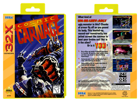 Sega 32X Game Case - Cosmic Carnage