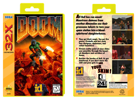 Sega 32X Game Case - Doom