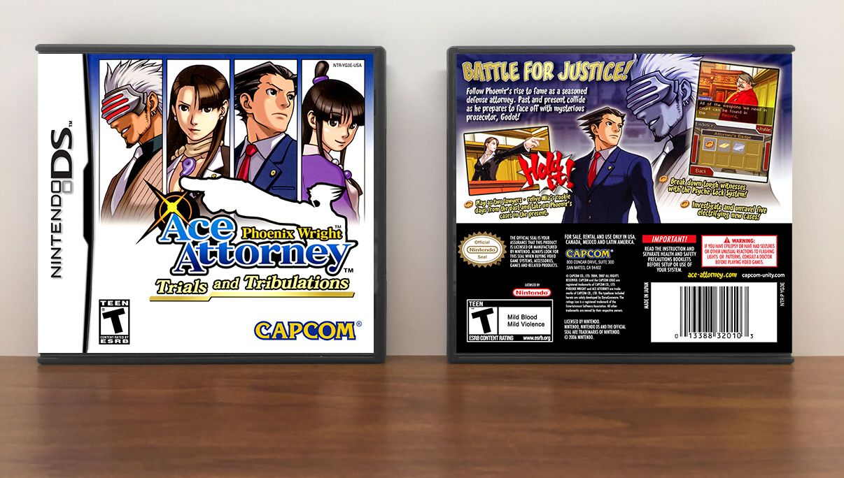 Phoenix Wright: Ace Attorney - Trials and Tribulations - DS Game Case