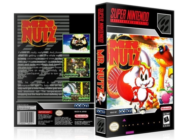 Mr. Nutz - SNES Video Game Case