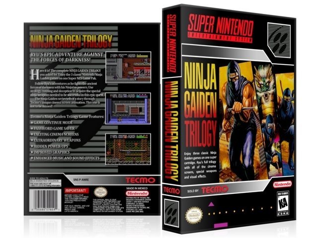 Ninja Gaiden Trilogy - SNES Video Game Case