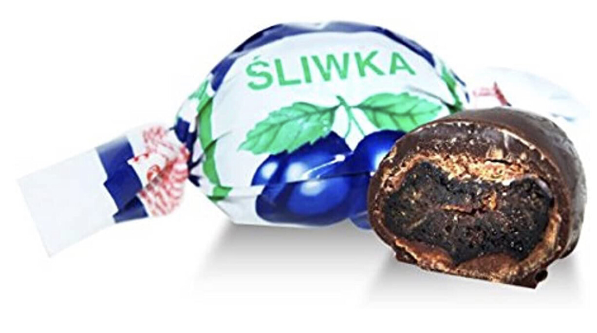 Solidarnosc Candied Plums in Dark Chocolate Sliwka Naleczowska 10psc.