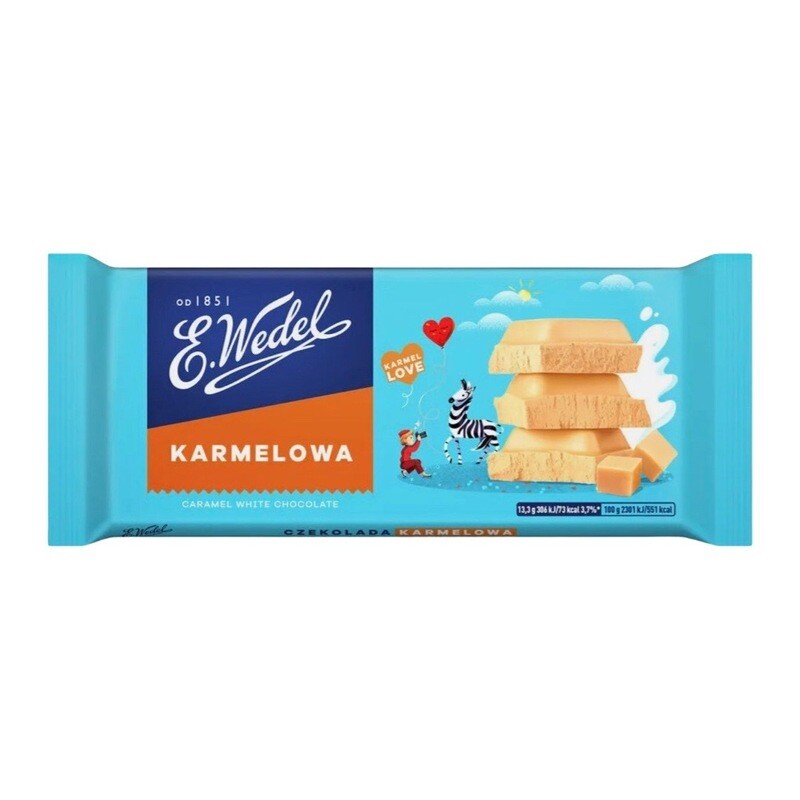 Caramel Chocolate. 80g WEDEL
