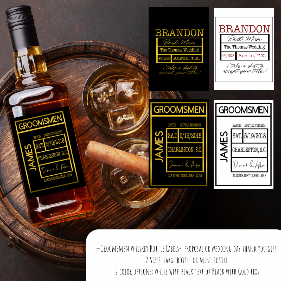 Custom Whiskey Bottle Label
