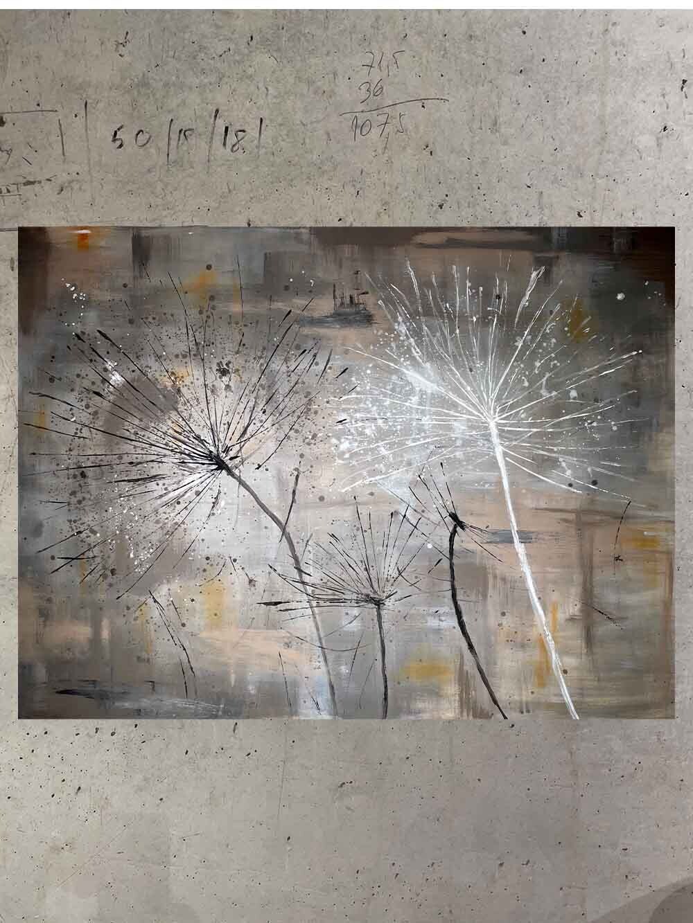Bild Acrylmalerei Pusteblume