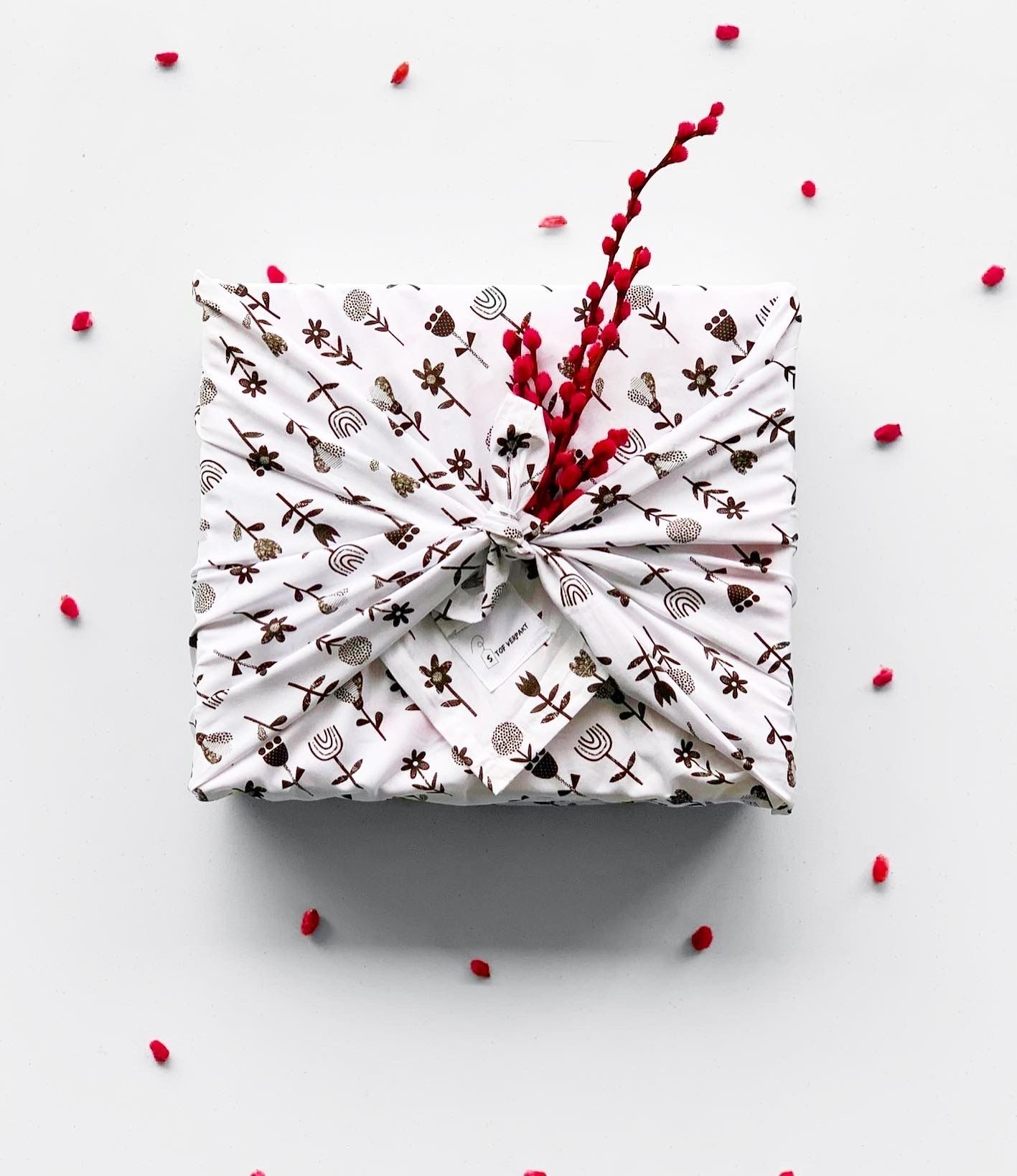 Stof verpakt l Duurzaam cadeaupapier | Herbruikbaar inpakpapier