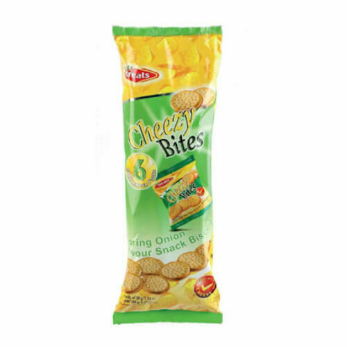 TASTY TREATS CHEZZY BITES 6 PACK SPRING ONION 6X30GR PACK