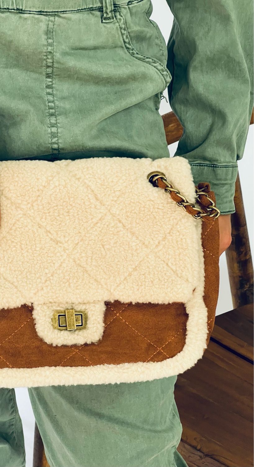 Sac Teddy caramel grand modèle