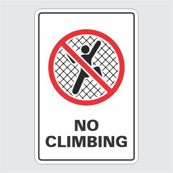 No Climbing with Symbol