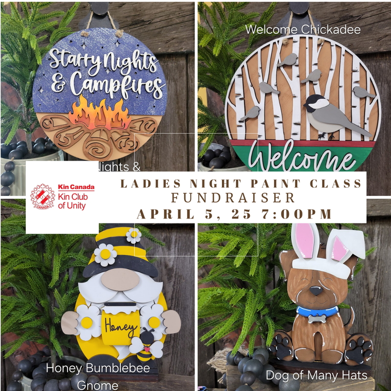 KIN CLUB LADIES NIGHT FUNDRAISER APRIL 5@7:00