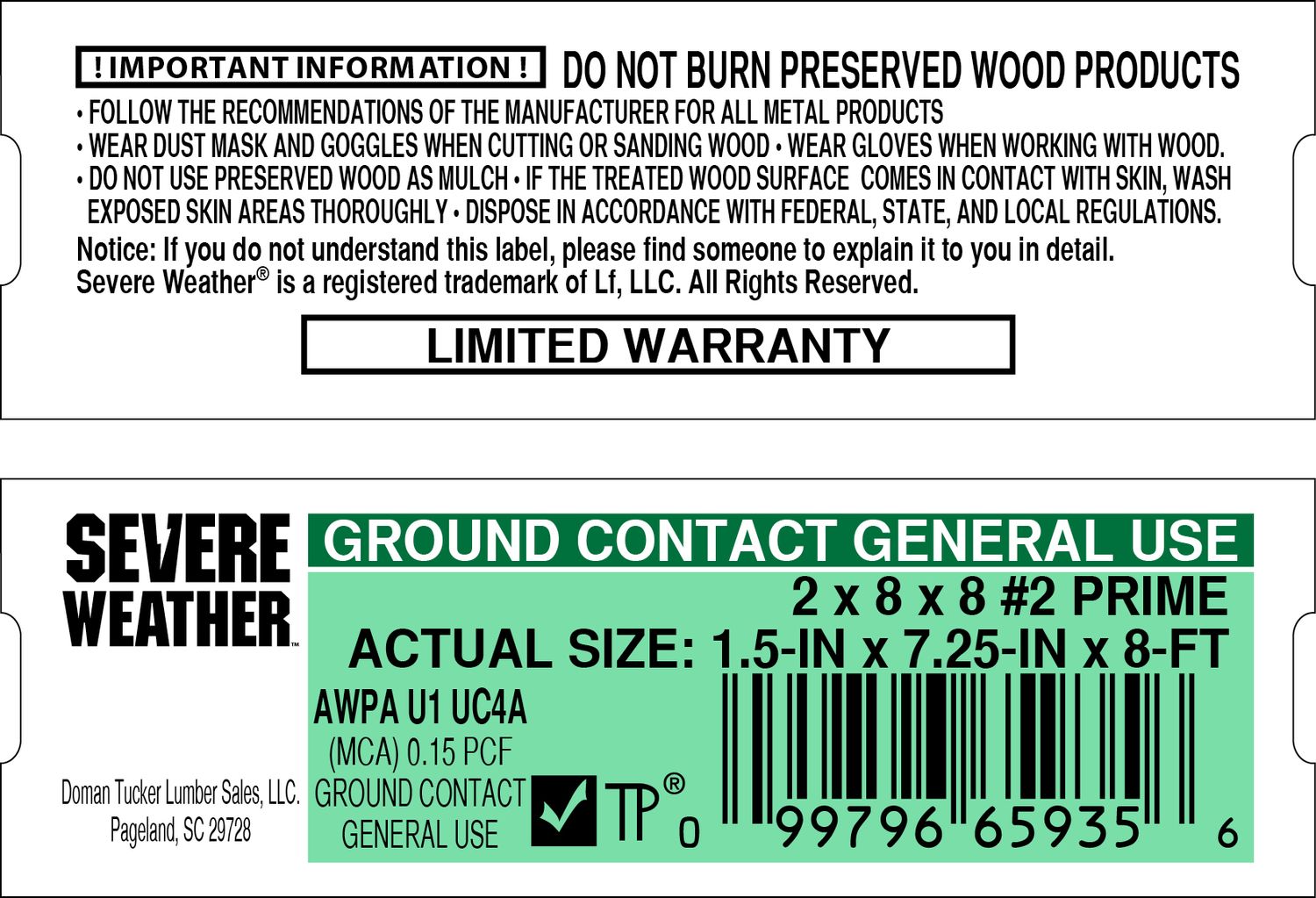 SEVERE WEATHER MCA GROUND CONTACT GREEN SLOTTED