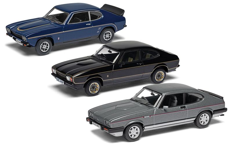 Corgi VC01302 Ford Capri Sporting Trilogy Collection Diecast Model Set