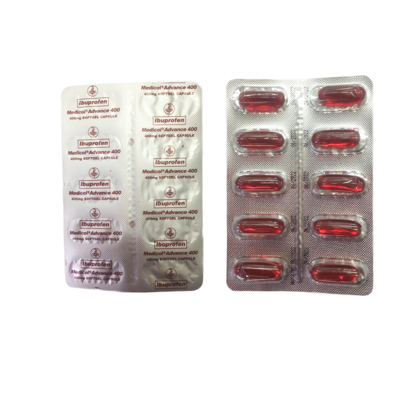 Ibuprofen Medicol Advance 400mg (selling per softgel capsule)