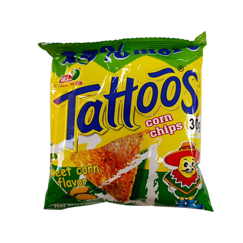 WL Tattoos Corn Chips Sweet Flavor Corn 30g