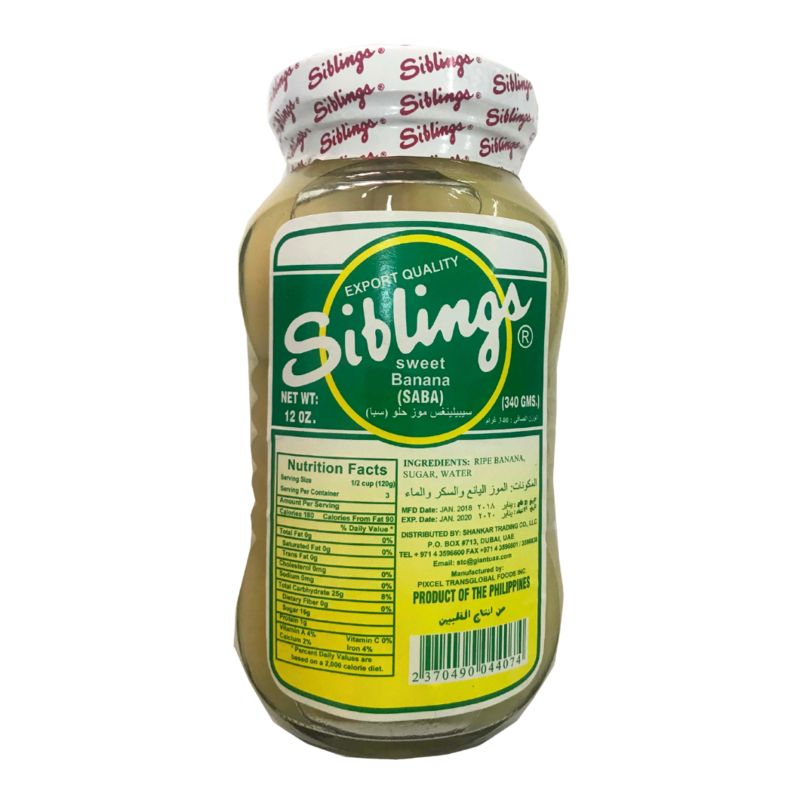 Siblings Sweet Banana Saba 340g