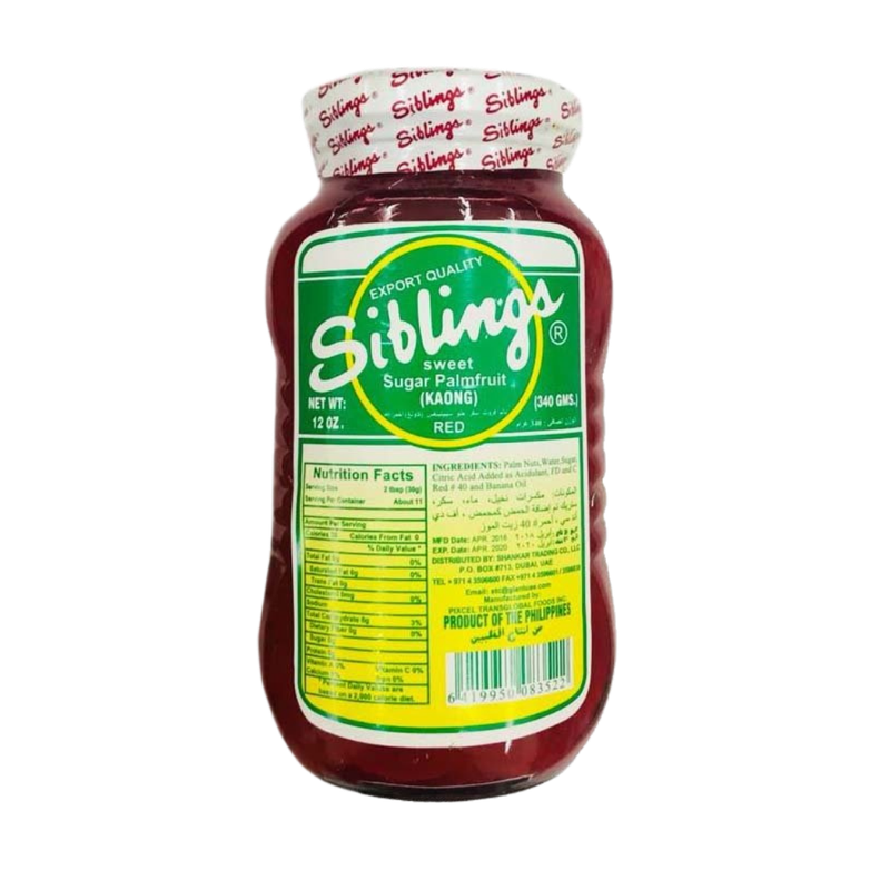 Siblings Sweet Sugar Palm Fruit (Kaong) Red 340g