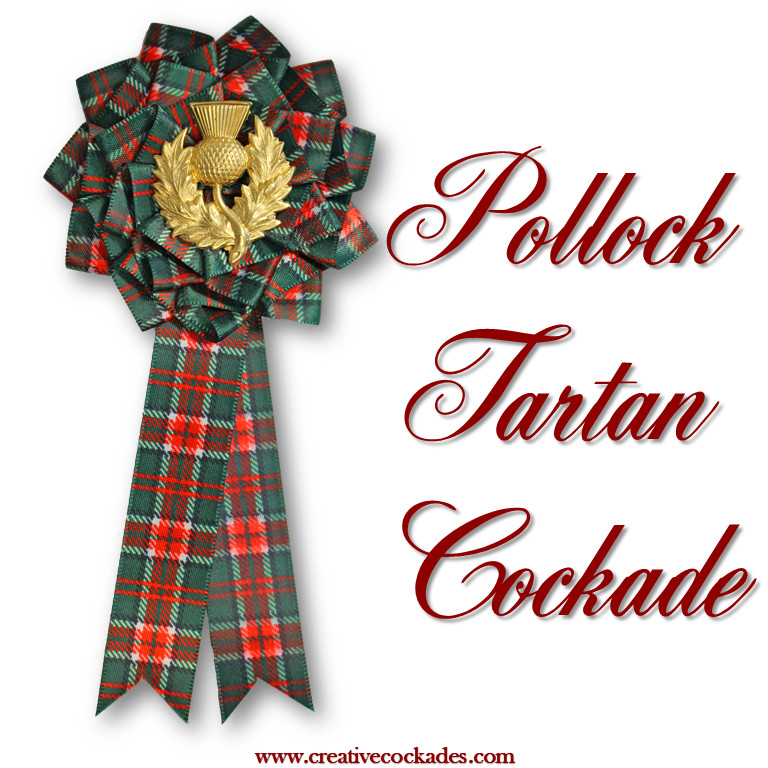 Pollock Tartan Cockade