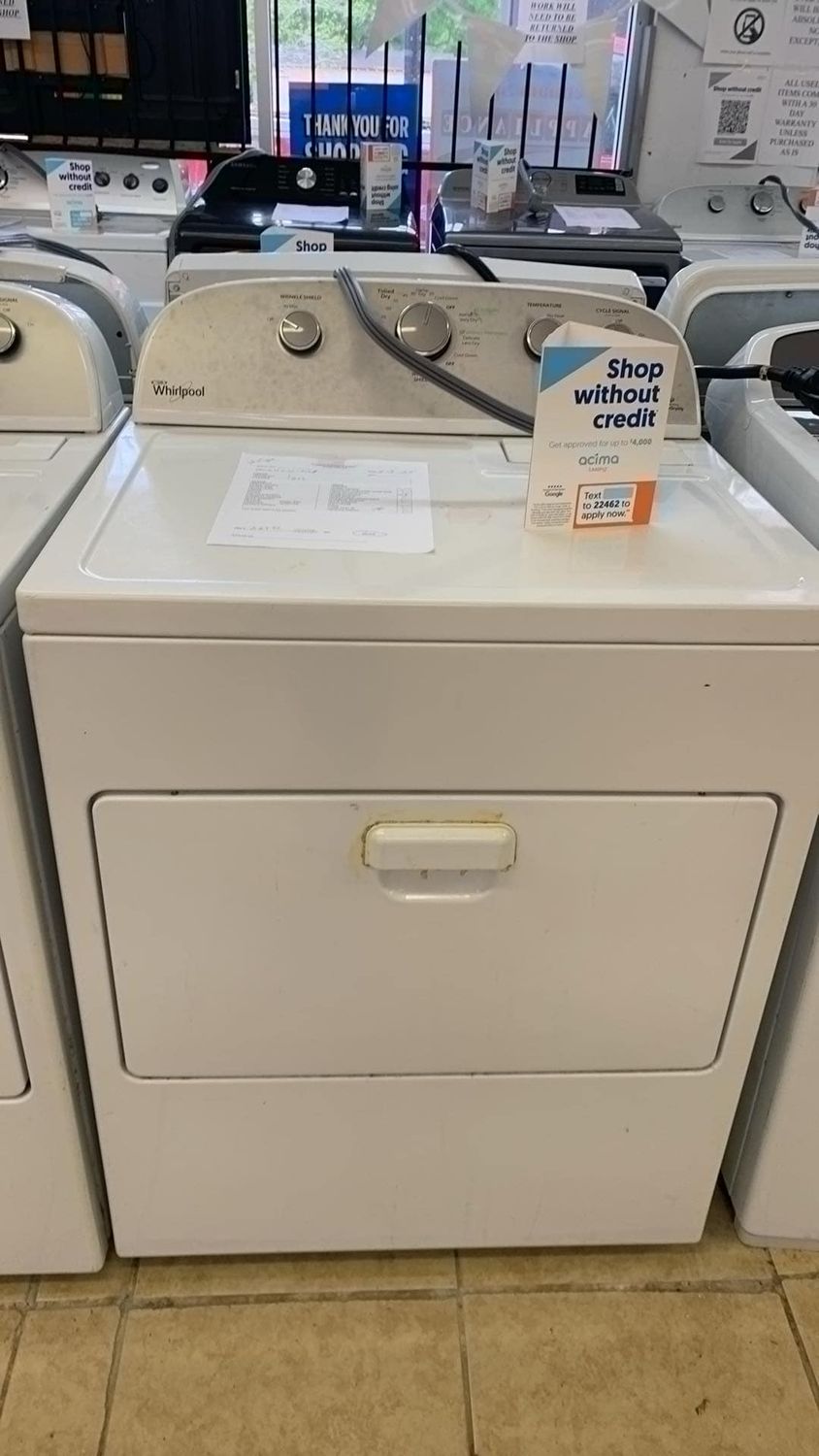 WHIRLPOOL DRYER