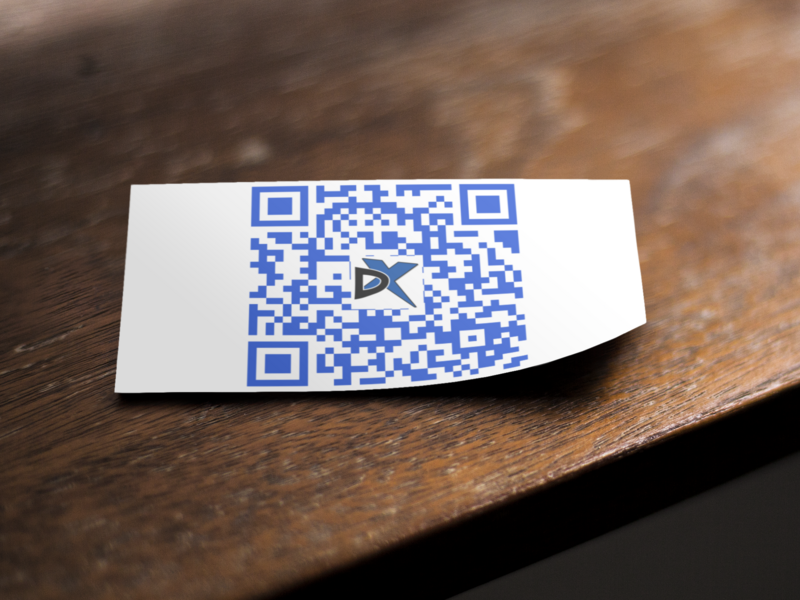 QR-Code Aufkleber Sticker Indoor einzeln 2 x 5 cm