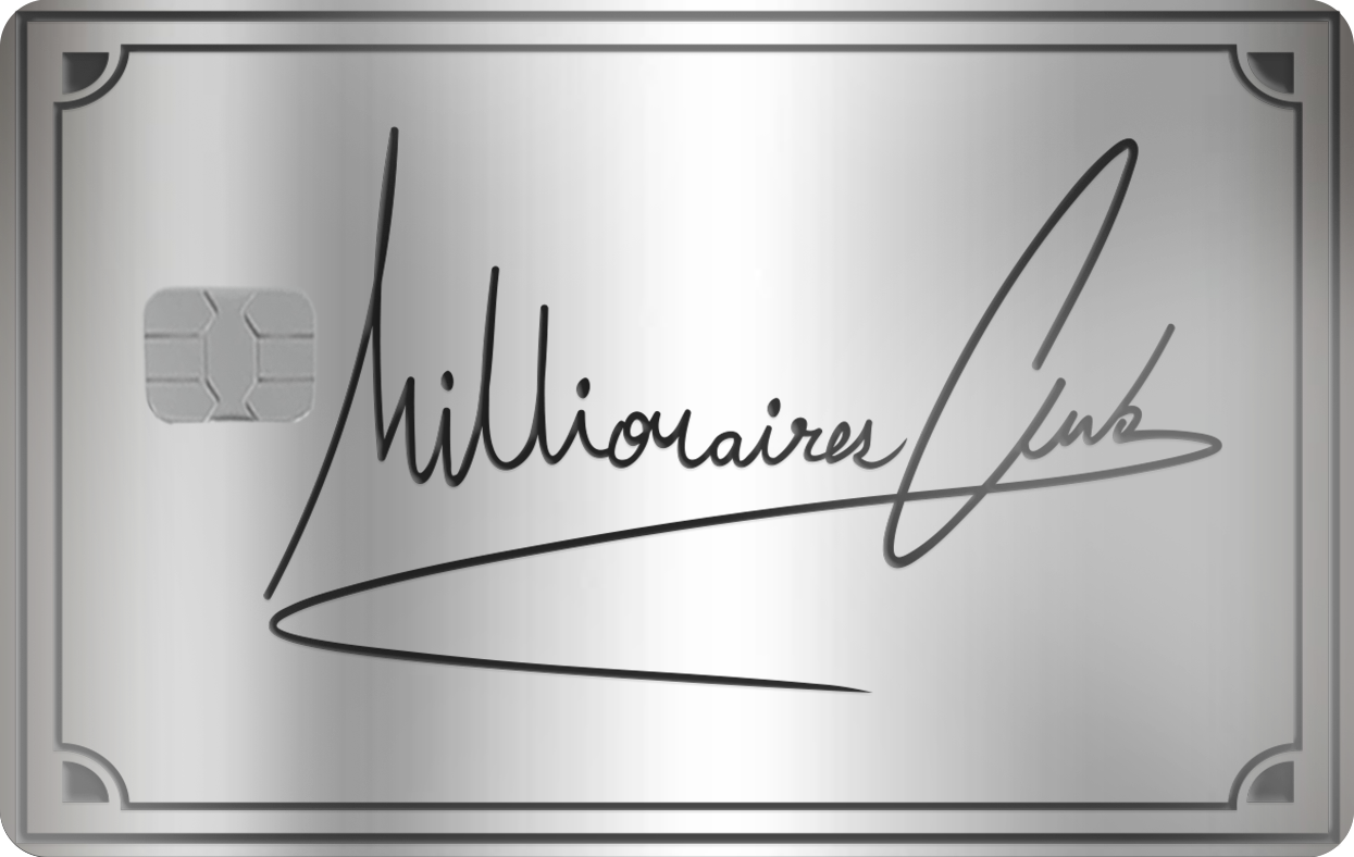 MILLIONAIRE'S CLUB 24K SWIPE DÈ LUXE METAL CREDIT CARD