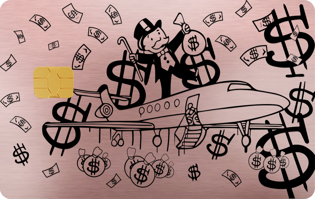 MONOPOLY MONEY JET : SWIPE DÈ LUXE METAL CREDIT CARDS