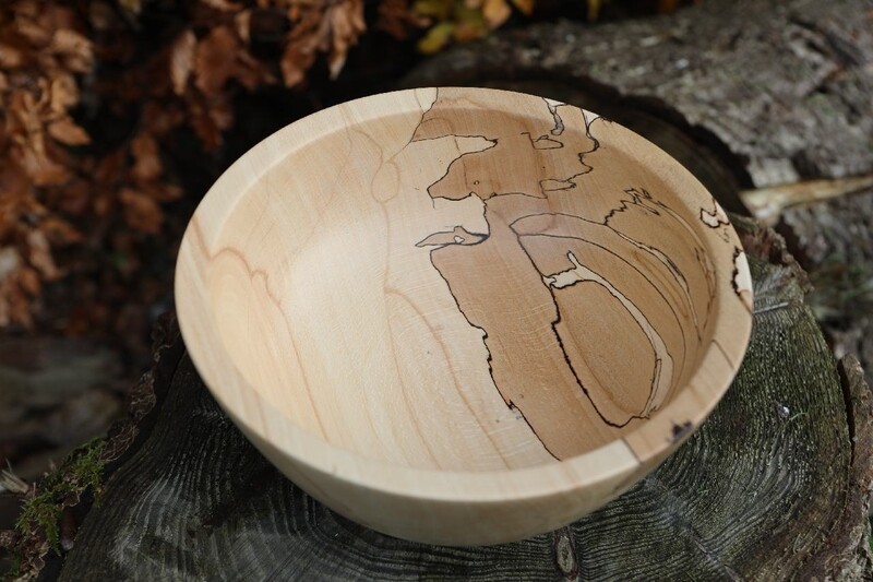 Irish Spalted Beech Wood Turned Bowl