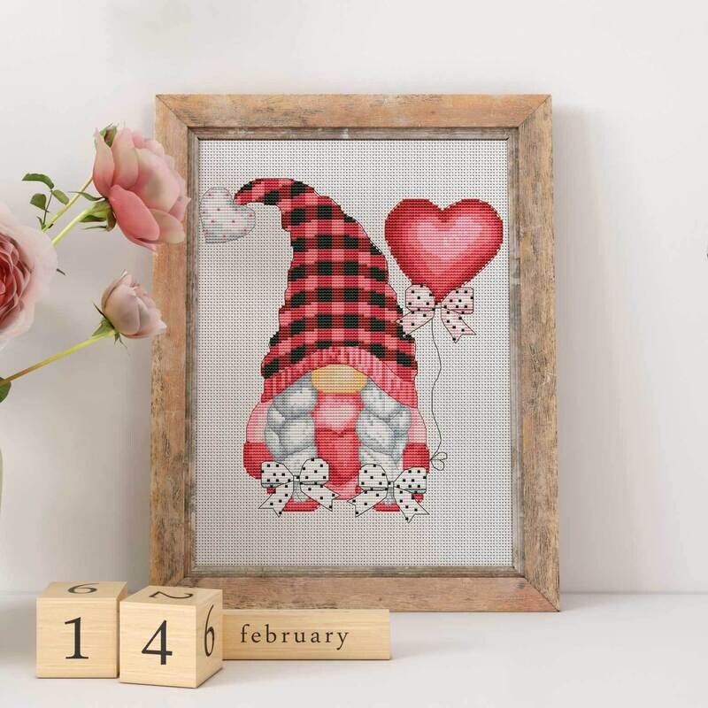 Valentine's Day girl, Cross stitch pattern, Counted cross stitch ...