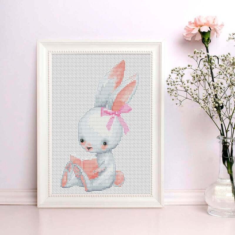Bunny cross stitch pattern, Animal cross stitch, Cute cross stitch ...