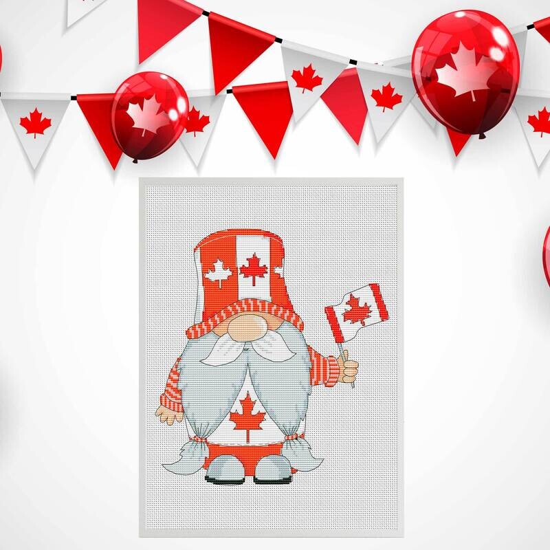 Canada day cross stitch pattern