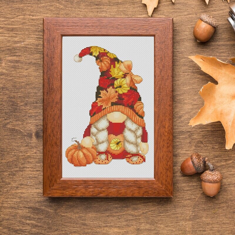 Autumn female, Cross stitch pattern, Autumn cross stitch, Pumpkin cross ...