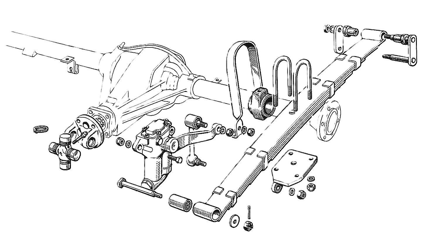Hinterachse & Differential TR2-4A Starrachse