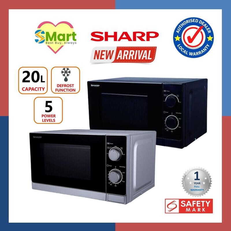 Sharp 20L Microwave Oven R-20A0(K)V / R-20A0(S)V