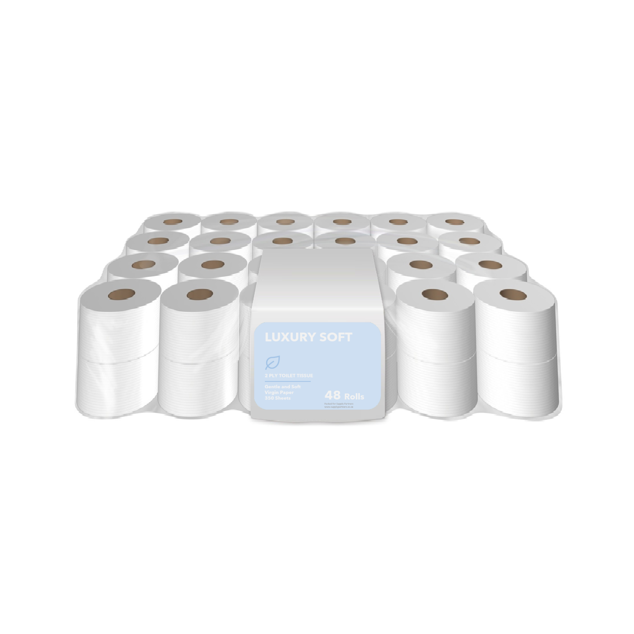 48 Pack Luxury Soft 2 Ply Virgin 350 Sheets Toilet Paper - Shop ...