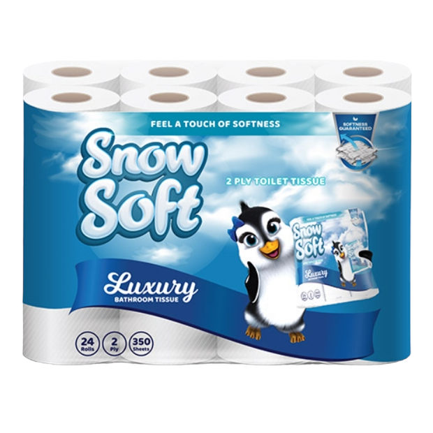 24 Pack SnowSoft Toilet Paper 2 Ply (24 X 350 Sheets) - Shop - Supply ...