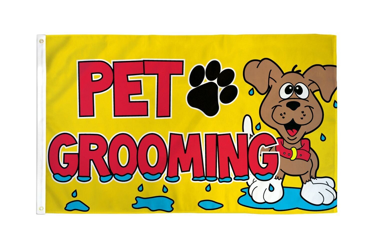 Pet Grooming Business Message Flag pet-grooming-business-message-flag