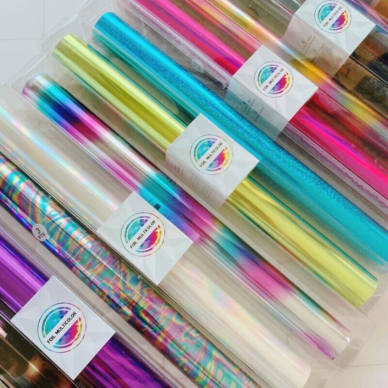 Rollos de 10 Metros de Foil Multicolor