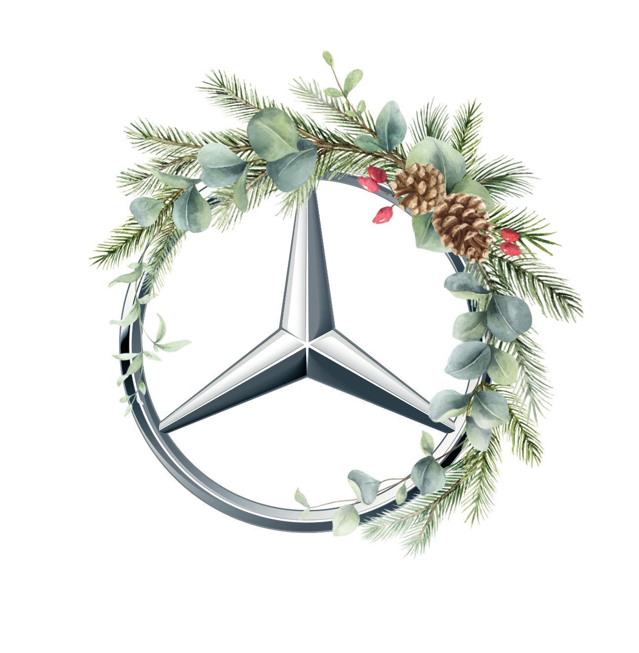 MB Star Wreath - Kiss-Cut Window Decal (4)