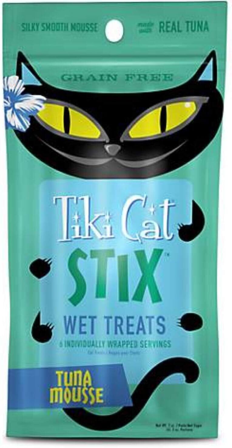 Tiki Cat Stix Wet Mousse Treats, Single Serve Indulgent Lickable Treat ...