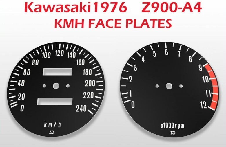 Speedo Tacho Face Plates 1976 Z900A4
