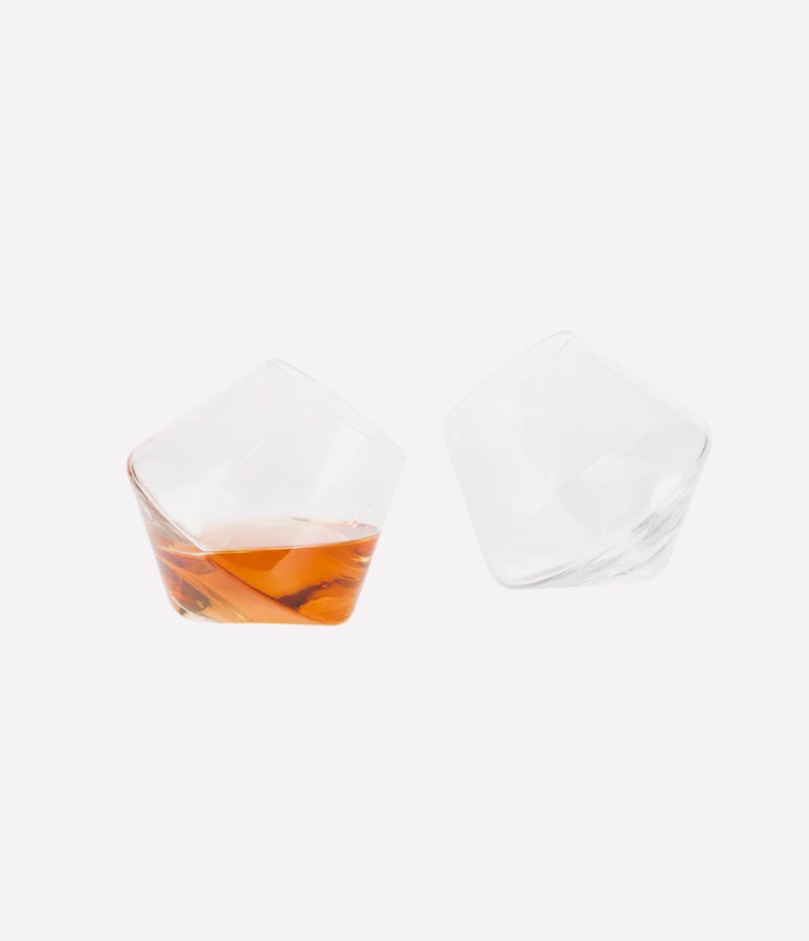 Whiskey/Bourbon Tilted Glass Set