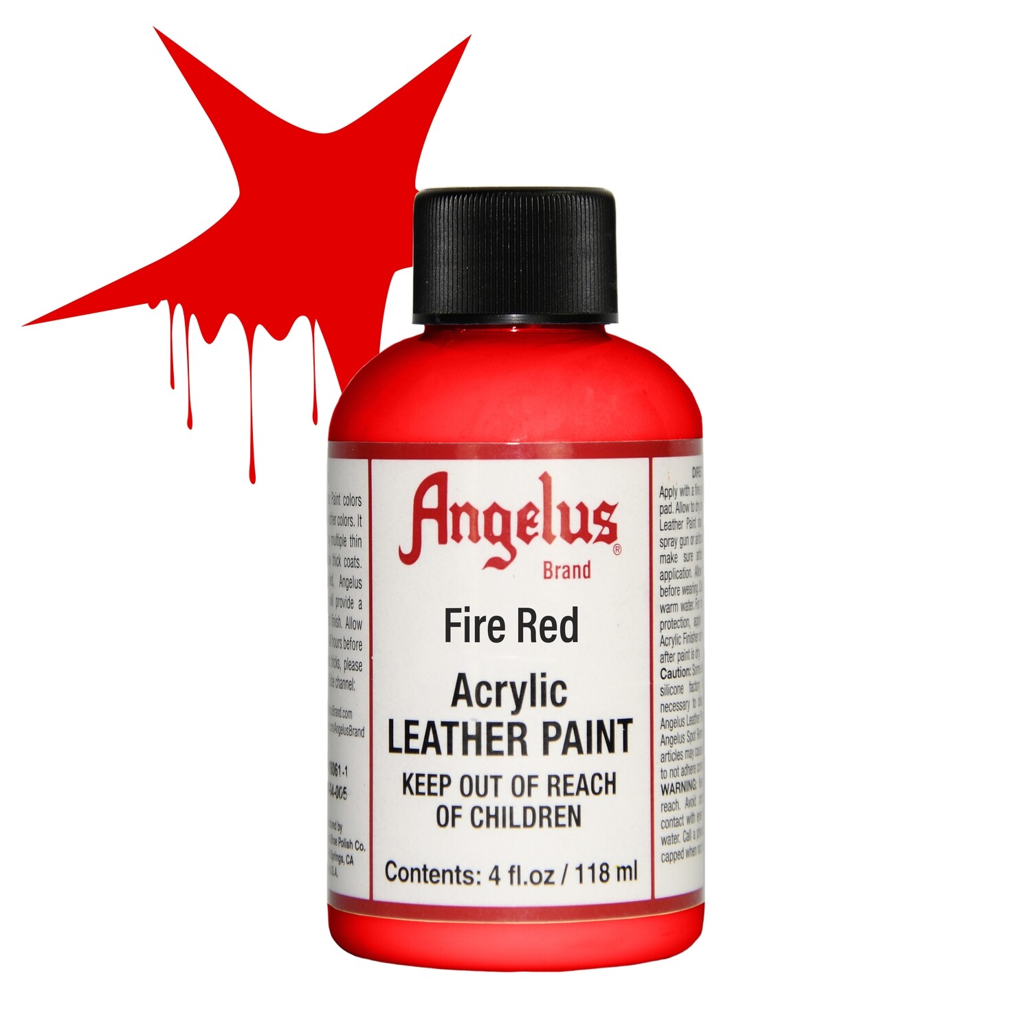 Angelus Leather Paint Fire Red - Graffiti Stars