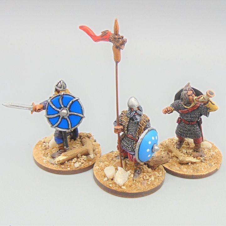 Grade D - Sash & Saber Miniatures - Dark Ages - Viking Warlord Command ...
