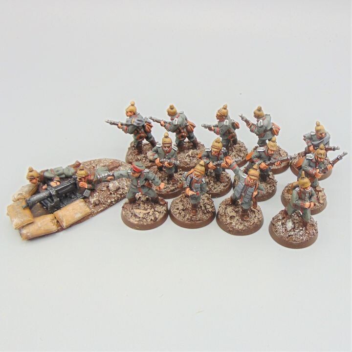 Grade D - Renegade Miniatures - Early WW1 - German Infantry Squad with ...