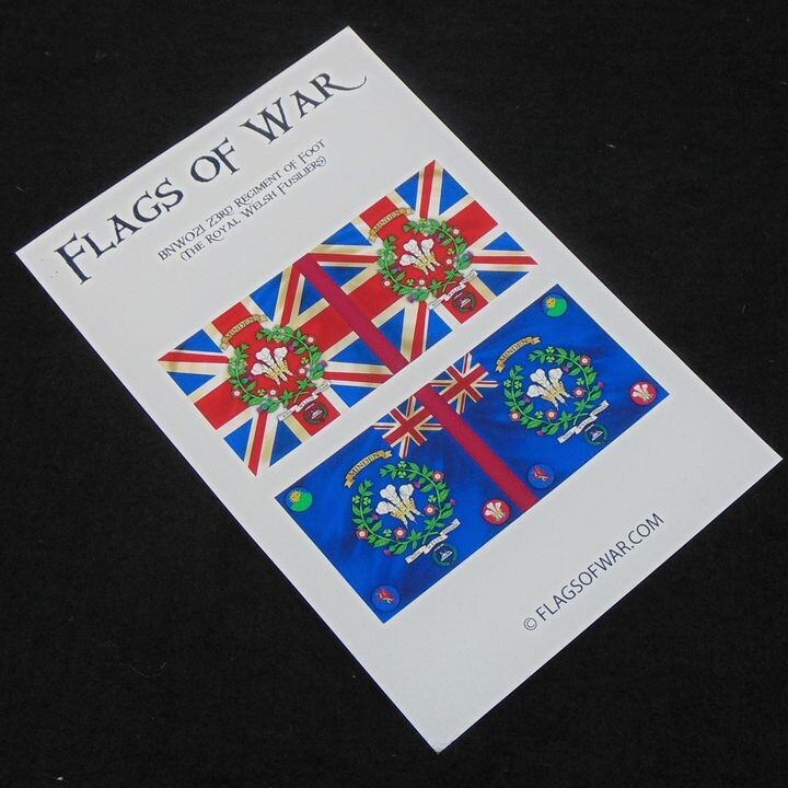 28mm, Flags of War, Napoleonic: British Flags for the 23rd Regiment