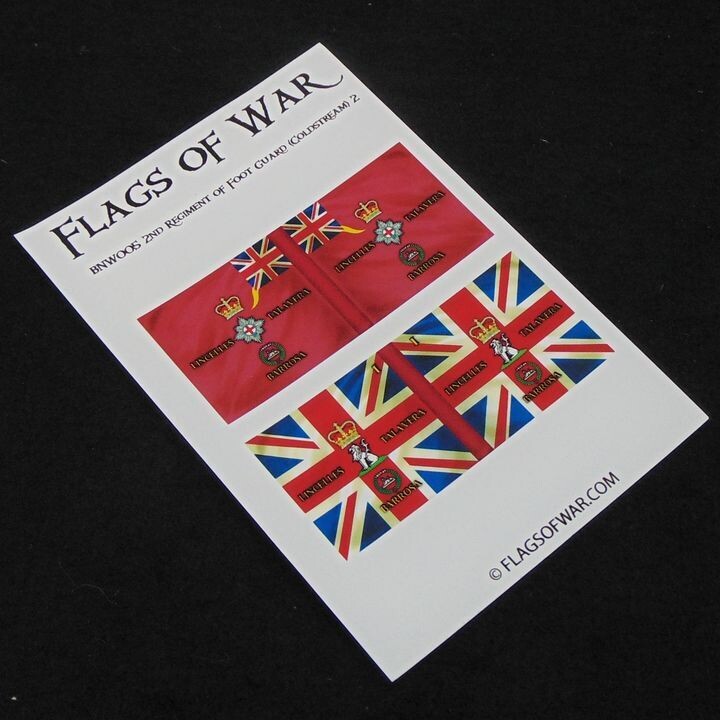 28mm, Flags of War, Napoleonic: British Flags for the 2nd Foot Guards (2)