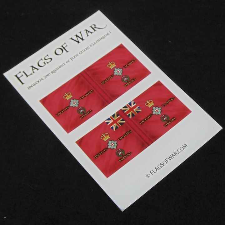 28mm, Flags of War, Napoleonic: British Flags for the 2nd Foot Guards (1)