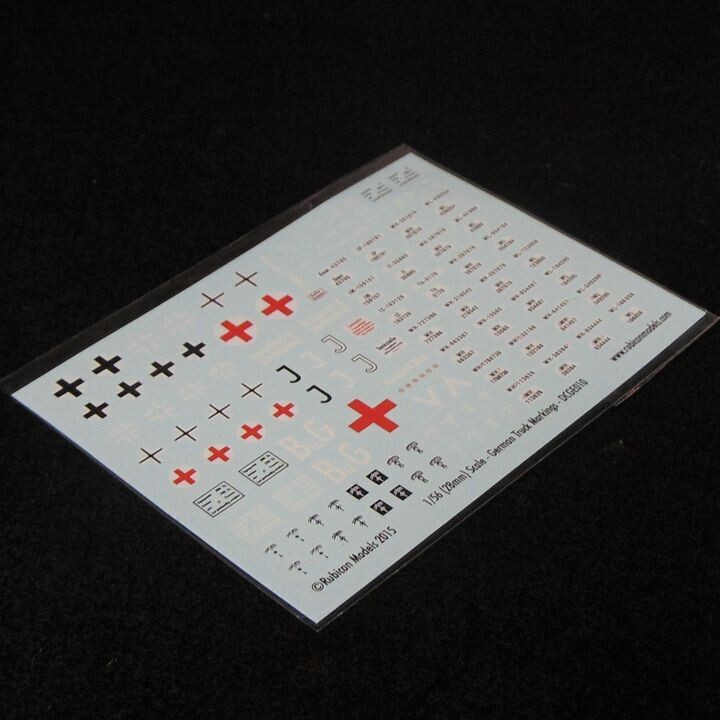 28mm, Rubicon Models, WW2: Vehicle Decals for German Trucks