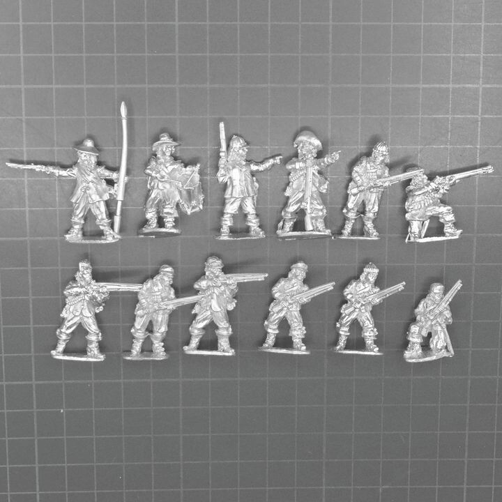 Bicorne Miniatures, ECW: Dismounted Dragoon Unit