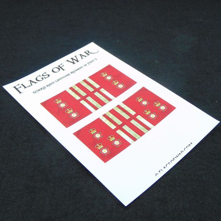 28mm, Flags of War, ECW: Royalist Flags of The Kings Lifeguard Regiment ...